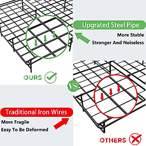 ZIYOO Heavy Duty Folding Bed Frame Queen Size, 14" High Sturdy Steel Slats Support for Mattress, Metal Platform Bed Frame Queen Size, No Box Spring Needed, Quick Assembly, Noise Free, Black