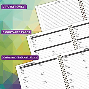 Monthly Planner 2023-2025 - Jul. 2023- Jun. 2025, 2023-2025 Monthly Planner, 9" x 11", 2-Year Monthly Planner with Tabs + PocketThick Paper + Twin-Wire Binding - Dazzle Color Graphics