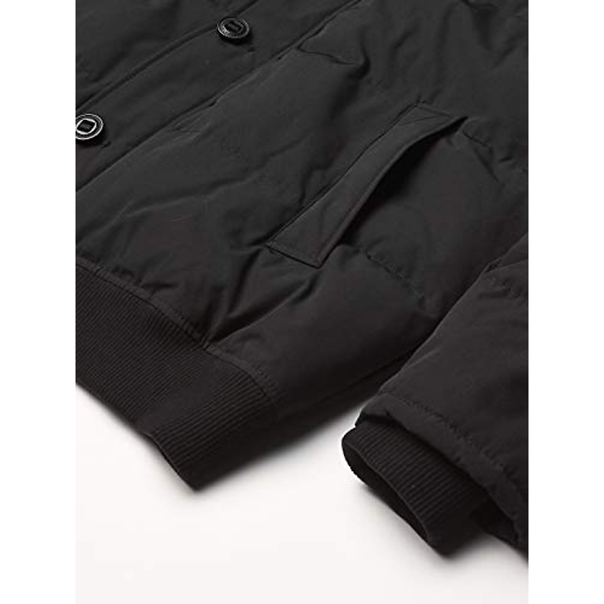 Tommy Hilfiger mens Arctic Cloth Full Length Quilted Snorkel Jacket Down Alternative Outerwear Coat, Black, Large US