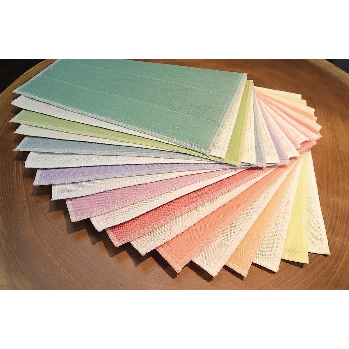 IPPINKA Nawrap Kinari Reversible Dishcloth, Made in Japan, 6 Ply, Durable and Absorbent, 13.5 x 13.5 Inches - Aqua X Natural White