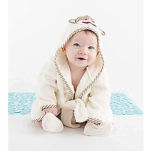 Sock Monkey Hooded Bath Robe & Slipper Set (0-9 Months)