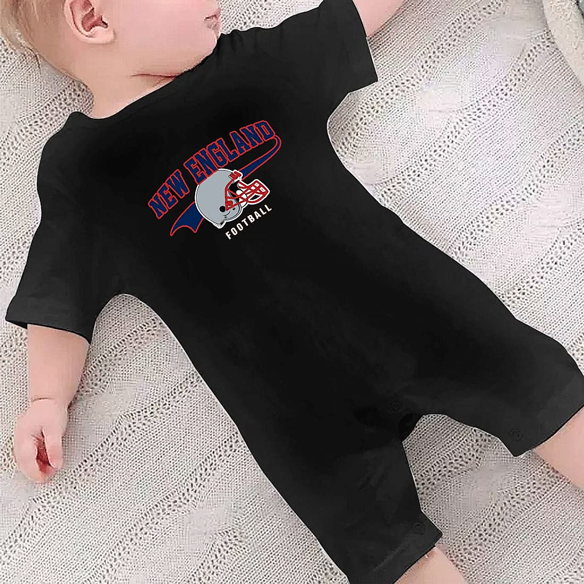 BABYWEN Custom New England Baby Football Graphic Jersey Bodysuit Personalized with Name and Number