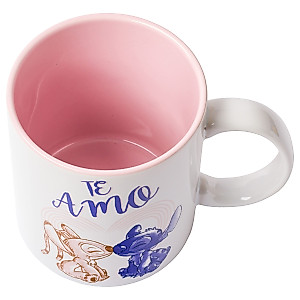 Silver Buffalo Lilo and Stitch Te Amo Ceramic Mug, 20 Ounces