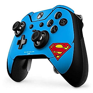Skinit Decal Gaming Skin Compatible with Xbox One Elite Controller - Officially Licensed Warner Bros Superman Official Logo Design