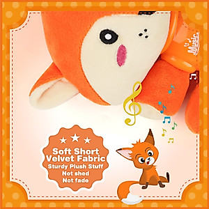 Vanmor Plush Fox Baby Toys 0 3 6 9 12 Months, Newborn Baby Musical Light Up Baby Toys, for 0-3 3-6 6-12 Months Boys Girls