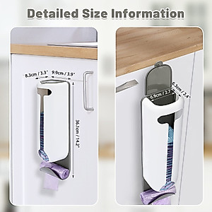 Sumnacon Plastic Bag Holder Wall Mount Grocery Bag Holder with with Adhesive, Lightweight Plastic Bag Holders for Grocery Bags, Practical Plastic Bag Dispenser for Kitchen Pantry Cabinet Closet RV