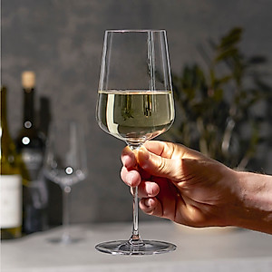 Spiegelau Definition Stemmed White European-Made 15.2oz Dishwasher Safe Crystal Wine Glasses Set of 2