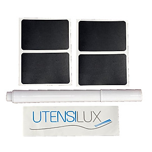 Utensilux Rubbermaid Food Storage Containers Nine Cup Food Storage Containers 7 Peice Set, Easy Find Lids, 3 Containers, 3 Lids Chalk Pen And Chalk Labels