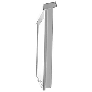 Set of 6, Outdoor Literature Dispenser for 8.25 x 11 Pamphlets with Clear Front Panel, Hinged Top Lid, Semi-Waterproof Brochure Holder for Wall Mount - Plastic, White