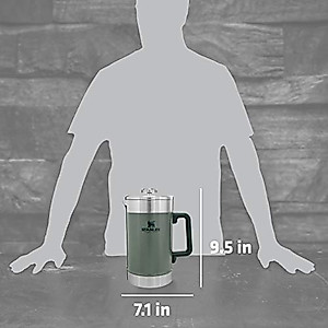 Stanley 10-02888-007 The Stay-Hot French Press Hammertone Green 48OZ / 1.4L