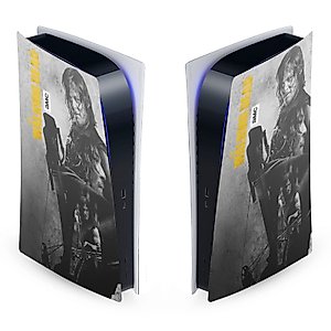 Daryl Double Exposure Daryl Dixon Graphics Matte Vinyl Faceplate Sticker Gaming Skin Case Cover Compatible with Sony Playstation 5 PS5 Digital Edition Console