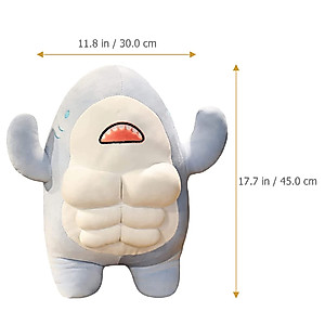 Stuffed Shark Plush Kids Kids Couch Pillows Stuffed Animals Cookie Run Kingdom Stuffed Doll Adorable Muscular Doll Decorative Plaything Boyfriend Couch Pillows Couch Pillows