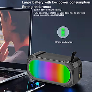 Clearance Bluetooth Speakers, LED Color Lights Speakers , Wireless Bluetooth Sound Subwoofer, Outdoor Portable Bluetooth Small Speaker, Long-lasting Battery Life Bluetooth Speaker for Indoor&Outdoor