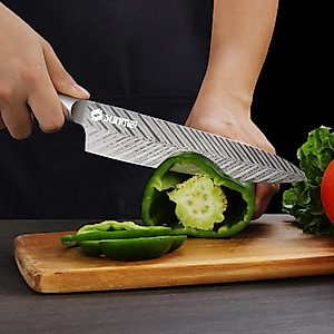 Sunmei Japanese Chef Knife - Japanese High Carbon Stainless Steel Chef's Knives 8 Inch Pro Kitchen Knife with Beautiful Resin handle and Gift Box