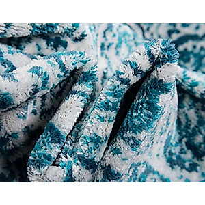 Unique Loom Sofia Collection Area Rug - Grace (8' x 10', Turquoise/ Ivory)