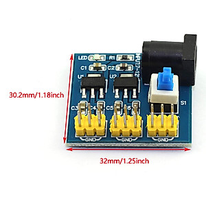 DGZZI 2PCS 12 V to 3.3 V / 5 V / 12 V DC-DC Voltage Converter Multi-Output Step-Down Power Supply Module for Arduino