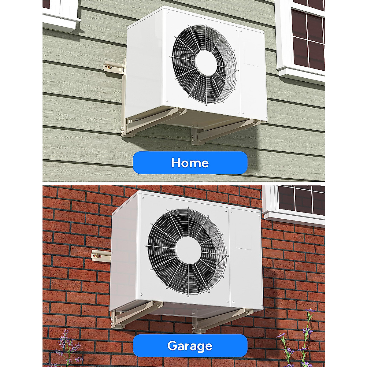 Toutgood Mini Split Wall Mounting Strong Bracket for 12000 Btu to 24000 Btu Outdoor Ductless Mini Split Air Conditioner Heat Pump AC Systems, Max 490 Lb Capacity