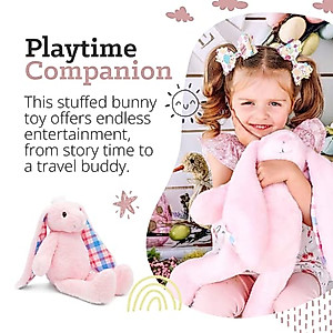Plushible Easter Bunny Plush, Cuddly, Soft, Embroidered Stuffed Animal Toy for Newborns, Kids, Boys, & Girls, 14 Inch