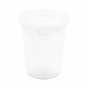 Plastic Deli Food Storage Containers with Airtight Lids(32oz - 24sets)