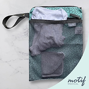 Motif Medical Wet Dry Bag - Perfect for Breast Pump Parts, Messy Baby Clothes, Wet Swimsuits