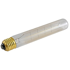 BesYouSel 25W Vintage Edison Bulbs T10/T30 Tubular Filament Bulb T185 Antique Long Incandescent Bulb 2300K Amber Glass E26 Medium Base 4 Pack