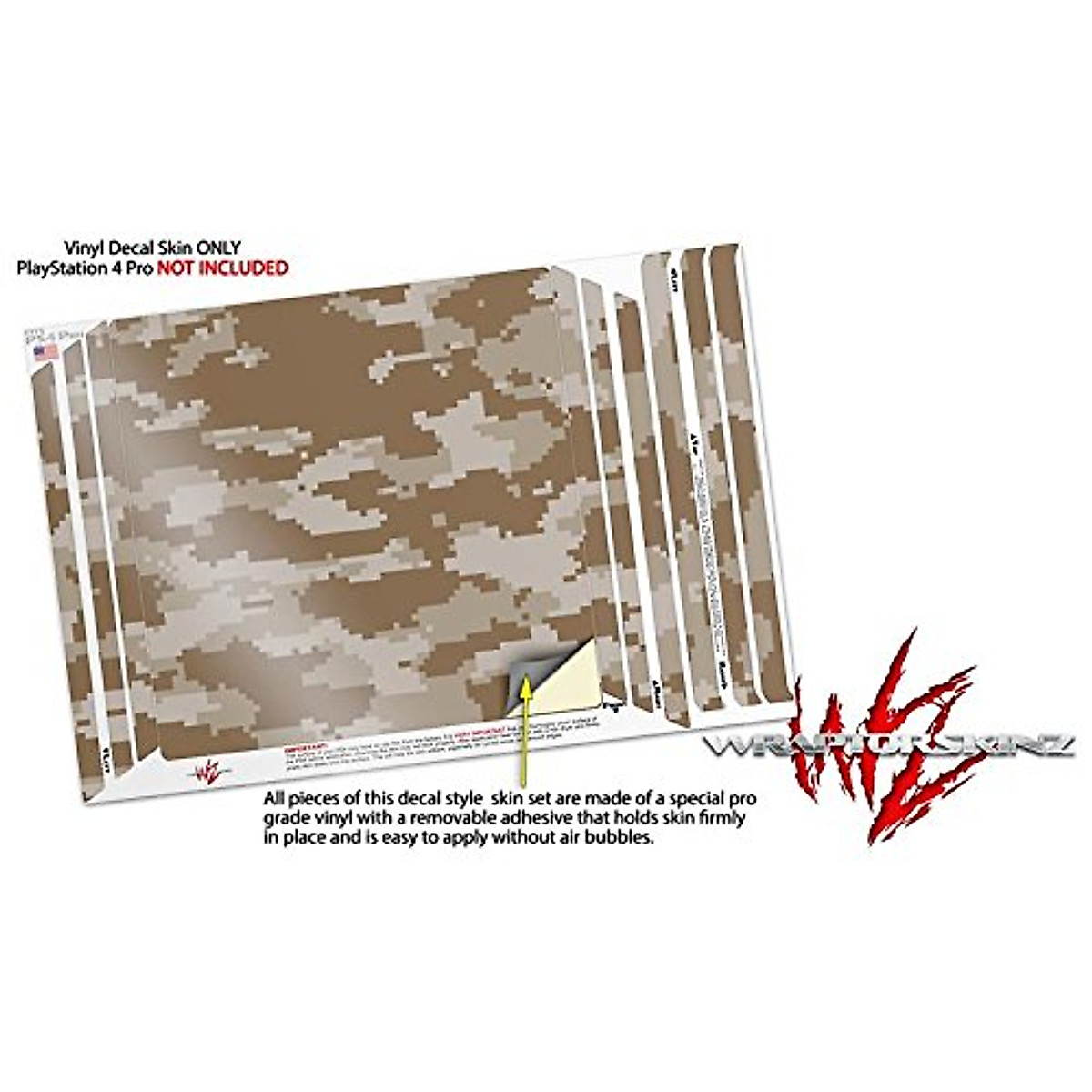 WraptorSkinz PS4 Pro Skin WraptorCamo Digital Camo Desert - Decal Style Skin Wrap fits Sony PlayStation 4 Pro Console