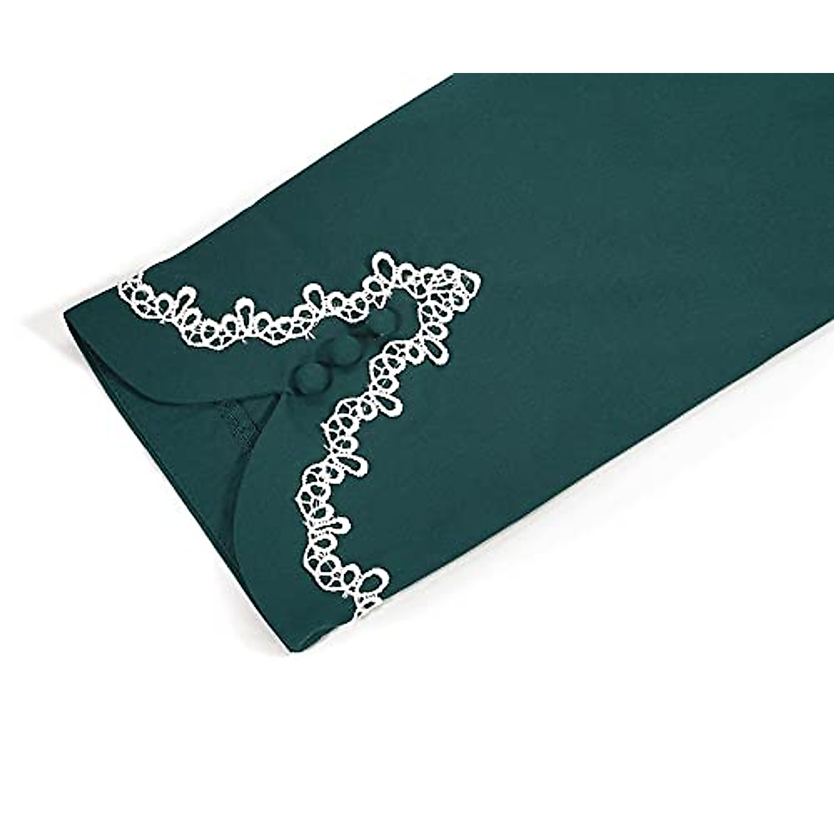 Nite closet Gothic Lolita Dress Long Sleeve Green Retro Vintage for Women Midi 50s (4-6)