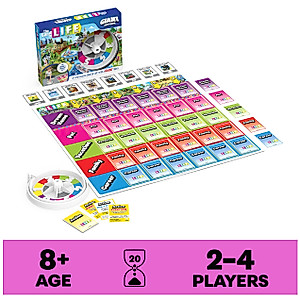 The Game of Life, Giant Edition Family Board Game Indoor/Outdoor Fun Game with Big Oversized Gameboard Cards Spinner, for Adults and Kids Ages 8 and up