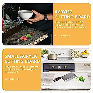 Homoyoyo Acrylic Cutting Boards Clear Chopping Board Anti- Transparent Cutting Board for Counter Countertop Protector Home Restaurant