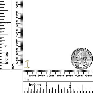 AVORA 14K Yellow Gold Angel Wing Cartilage Piercing Flat Back Earring Body Jewelry (18 Gauge)