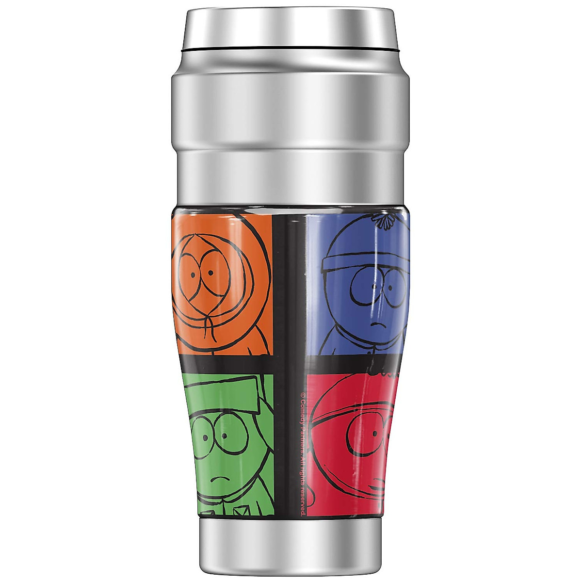 South Park Cartman, Stan, Kyle, Kenny Collage THERMOS STAINLESS KING Stainless Steel Travel Tumbler, Vacuum insulated & Double Wall, 16oz