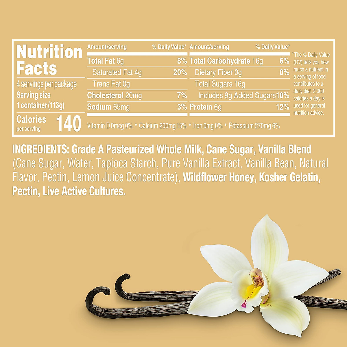 Noosa, Yoghurt Vanilla, 4 Ounce, 4 Pack