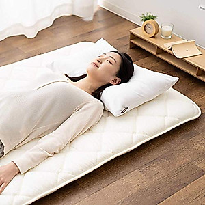EMOOR Foldable Japanese Futon Mattress Topper CLASSE-Topper Tatami Floor Mattress Queen, Made in Japan