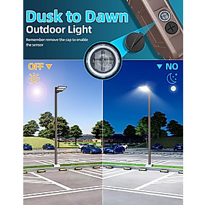 ADUB 150W LED Post Light, 21,000 LM, DLC ETL Listed, LED Parking Lot Light 320W 250W 200W Adjustable, LED Shoebox Light 5700K 5000K 4500K