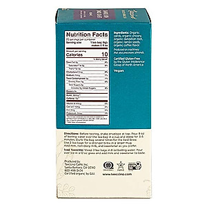 Teeccino Dandelion Herbal Tea - Dark Roast - Caffeine Free, Prebiotic, Gluten Free, 3x More Herbs - 25 Tea Bags