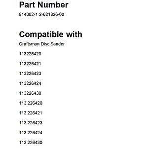 Drive Belt Compatible with Craftsman 113.226421 113.226423 113.226424 113.226430 Disc Sander 2PCS