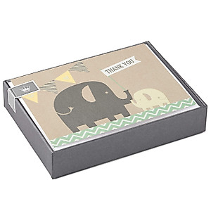 Hallmark Baby Thank You Cards, Elephants (10 Cards with Envelopes)