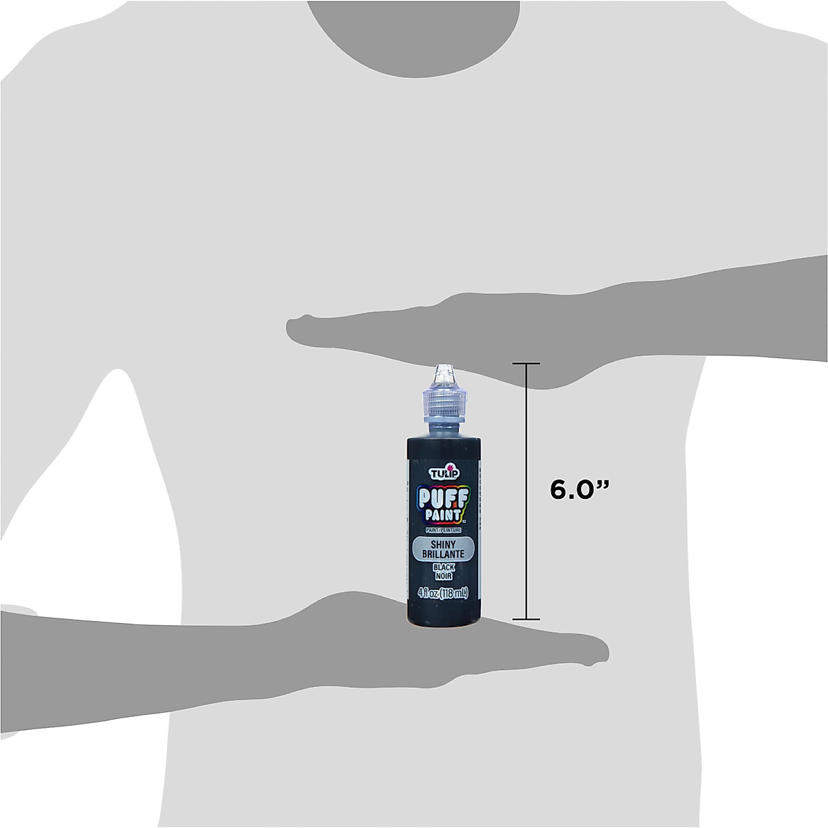 Tulip Dimensional Fabric Paint 41401 Dfpt 4Oz Slick Black, 4 Fl Oz (Pack of 1)