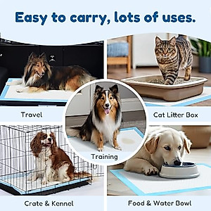 Super Absorbent Waterproof Dog and Puppy Pet Training Pad, Housebreaking Pet Pad,Blue (23.6"x35.4" (20PCS))