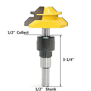 Yakamoz 1/2 Inch Shank Router Collet Extension Chuck, Accepts 1/2-inch Shank Bits, Extends The Router Bit an Additional 2-1/4"