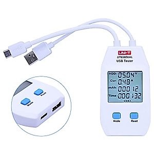 UNI-T USB Tester USB Detector Digital Voltmeter Ammeter Power Capacity Tester Voltage Current Meter