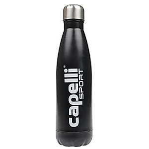 Capelli Sport Water Bottle Stainless Steel, Vacuum Double Wall Insulated Thermos Sports Water Bottle, Black