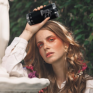 sweet grain 20oz Coffee Tumbler - Stainless Steel Double Wall Insulated Constellation Tumbler with Lid and Straw, Personalized Zodiac Gifts for Birthday/Bachelor Party - Aquarius