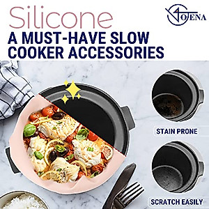 2-Pack Silicone Crock pot Liner Reusable | Crock Pot Liners for Oval and Round Pot | Crock pot Liner | Slow Cooker Liners | Silicone Crock pot Liner | Food Grade Crock pot Liners | 6-8 Quarts