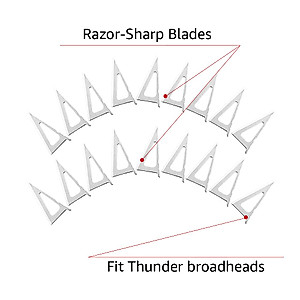 New Archery Products NAP Thunderhead Replacement Blades 125 Grain 18-Pack, Multi, One Size, (NAP-60-115)