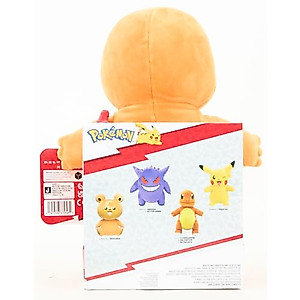 Pokémon Pokemon PKW0060 30 cm Plush - Glumanda Charmander PLUSH-12-Inch Authentic Details-Toys for Kids, Single, Black