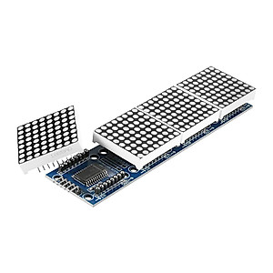 Organizer 2pcs MAX7219 Dot Matrix Module for Arduino Microcontroller 4 in 1 Display with 5pin Line (Green)