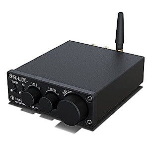 FX-Audio 502E-L Bluetooth 5.1 Stereo Audio Amplifier Receiver 2 Channel Mini Hi-Fi Class D Integrated Amp for Home Speakers 75W x 2 with Bass and Treble Control