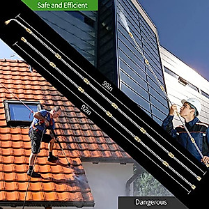 FGBNM 1/4" High Pressure Washer Gun Kit, Including 8pcs Washer Extension Wands, 6pcs Nozzle Tips, 1L Foam Cannon with Other Accessories