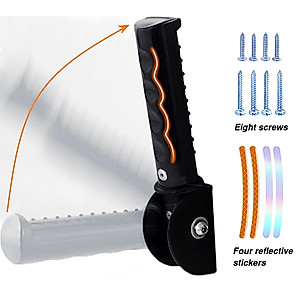 Doorway Stair Assist Handle, Handicap Grab Bars for Wall, Non-Slip Grab Bar for Elderly, Seniors, Injured and Handicap People, Support Up to 300 Pounds, Black